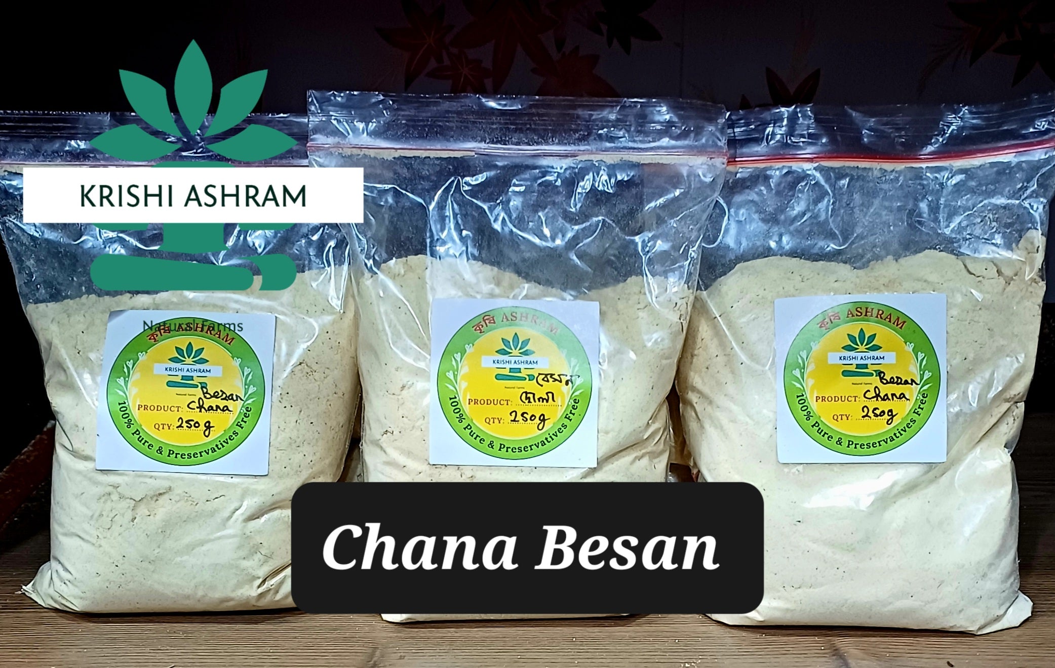 Pure Chana Besan - Stone Chakki Processed – Krishi Ashram Stores